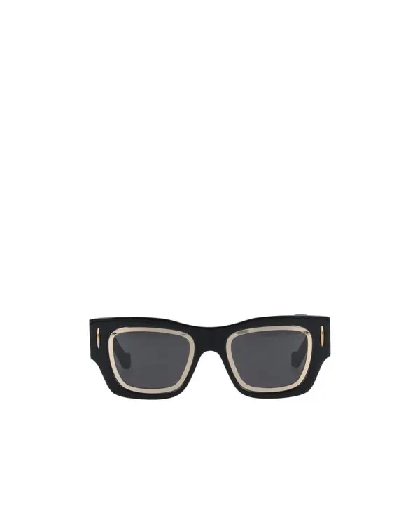 Loewe Rectangular Frame Sunglasses With Logo Detail - Black