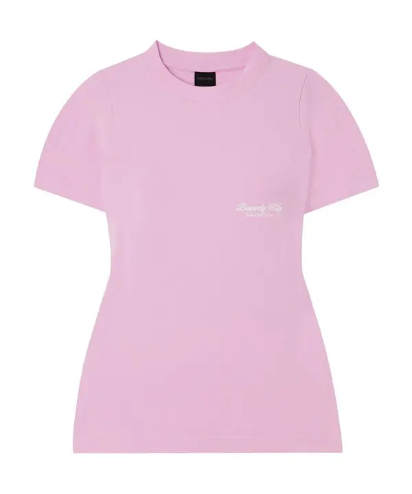 Balenciaga Beverly Hills Fitted T-shirt - Pink