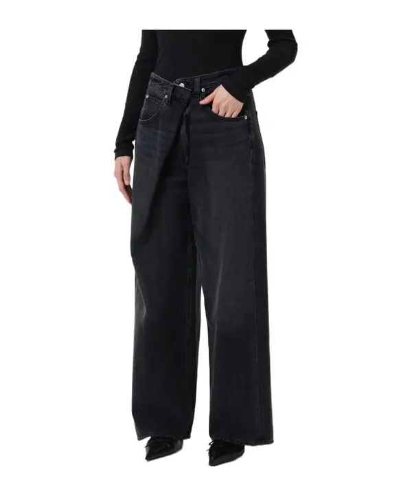 AGOLDE Mid-rise Denim Trousers - Black