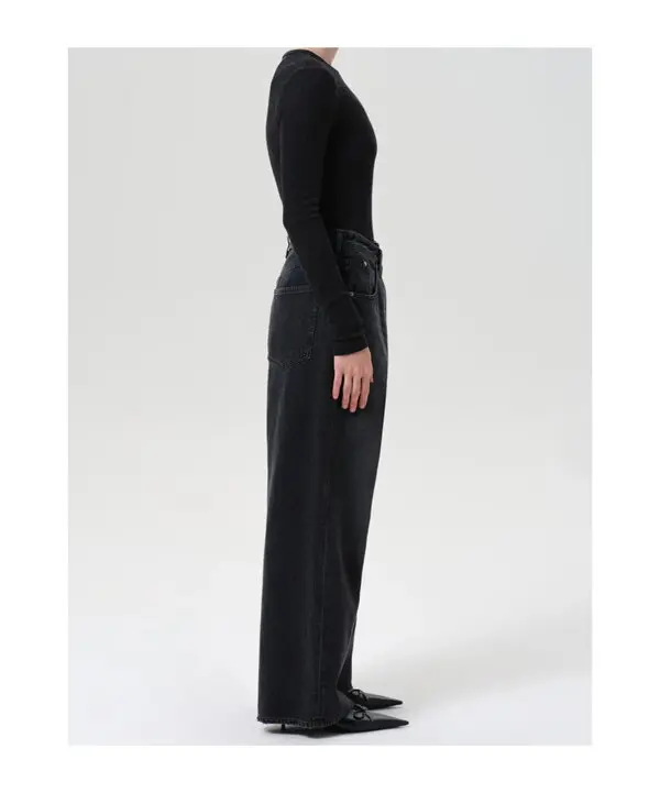 AGOLDE Mid-rise Denim Trousers - Black