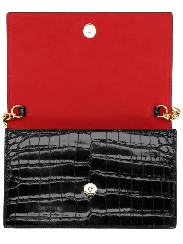 Alexander McQueen Small Skull Embossed Shoulder Bag - Black