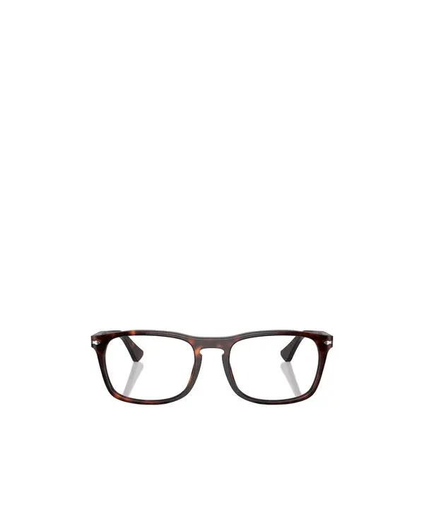 Persol Rectangle Frame Eyeglasses - Havana