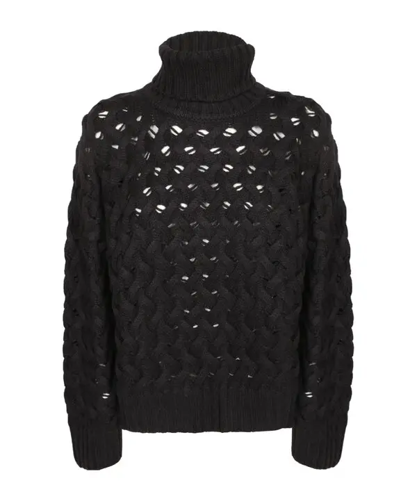 P.a.r.o.s.h High Neck Long Sleeve Sweater - Black