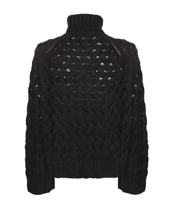 P.a.r.o.s.h High Neck Long Sleeve Sweater - Black