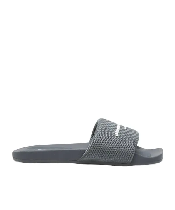 Alexander Wang Logo Pool Slides - Gray