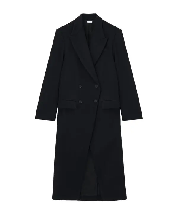 Alexander McQueen Double-breasted Wool Felt Coat With T-bar Chain Detail