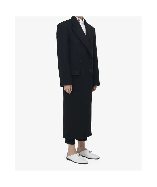 Alexander McQueen Double-breasted Wool Felt Coat With T-bar Chain Detail