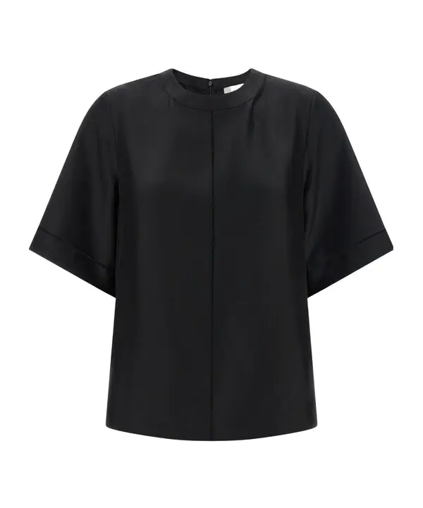 Loulou De Saison Havana Lace-trim Top - Black