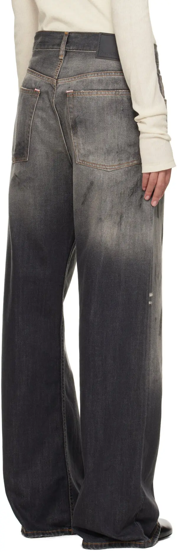 Acne Studios Wide Leg Jeans - Black