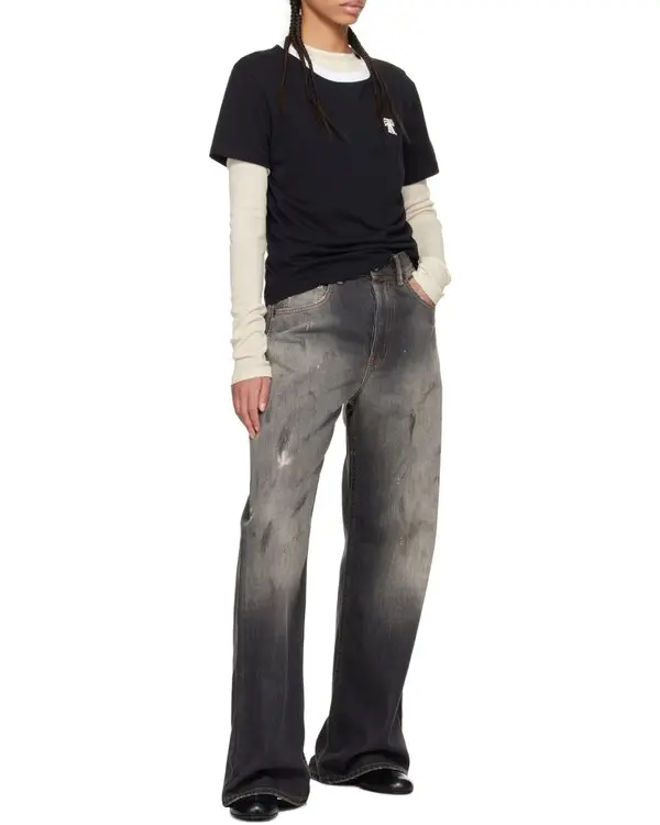 Acne Studios Wide Leg Jeans - Black
