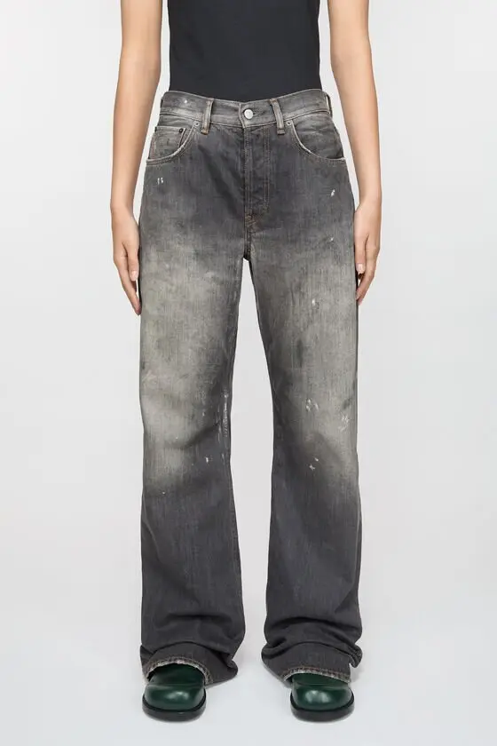 Acne Studios Wide Leg Jeans - Black