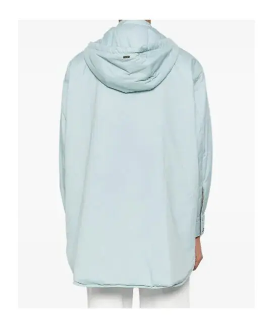 Herno Ecoage Jacket With Hood And Snap Closure - White