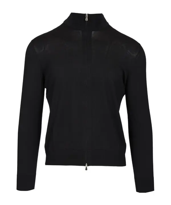 Tagliatore Zippered Knit Cardigan