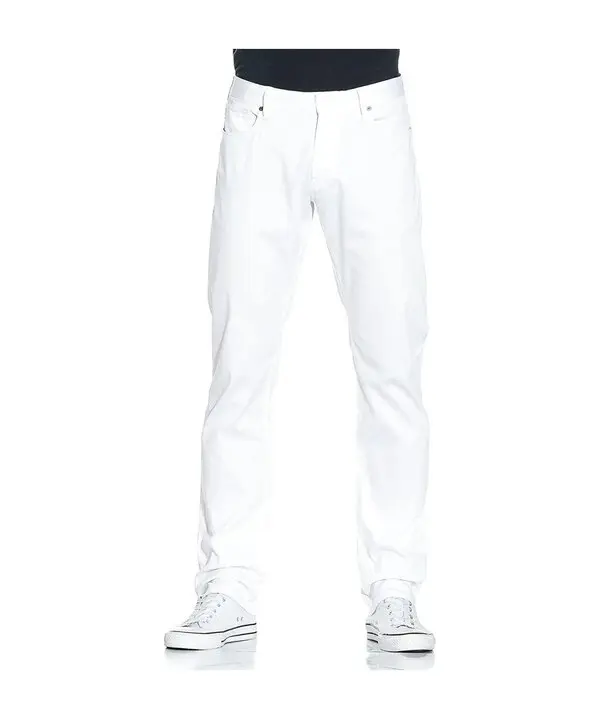 Emporio Armani Logo Straight Leg Jeans - White