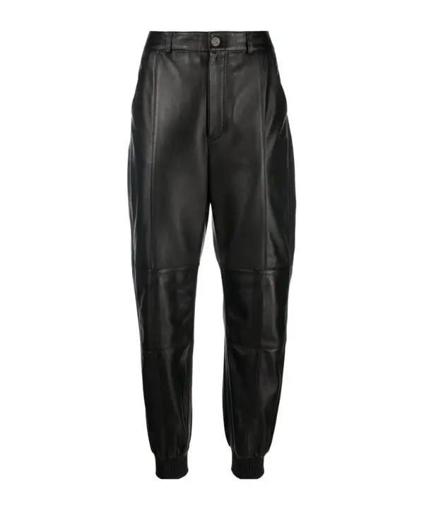 Karl Lagerfeld Logo Embroidered Tapered-leg Trousers