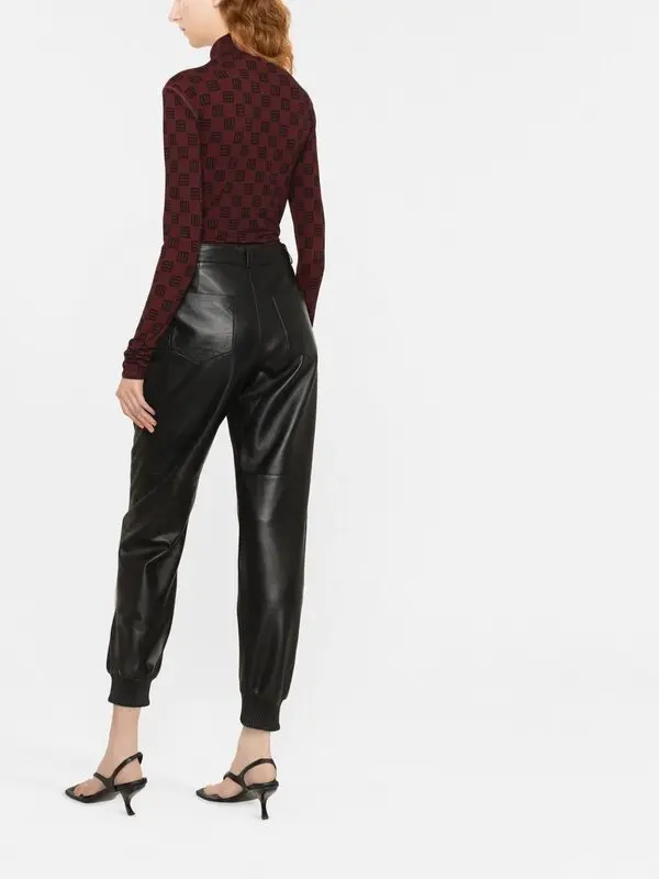 Karl Lagerfeld Logo Embroidered Tapered-leg Trousers