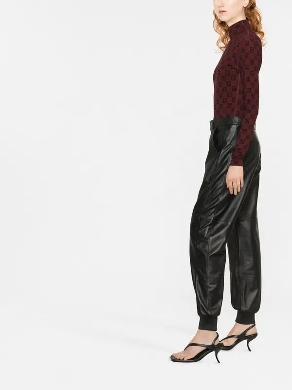 Karl Lagerfeld Logo Embroidered Tapered-leg Trousers