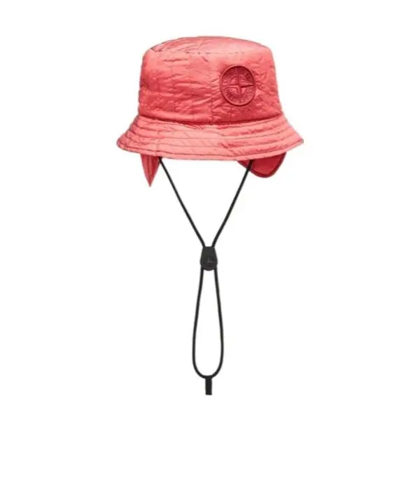 Stone Island Compass-motif Bucket Hat - Red