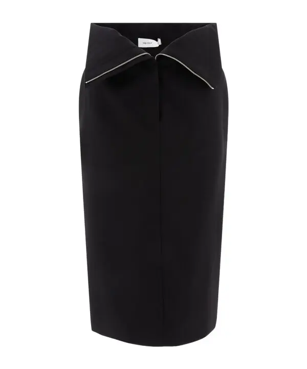 Alexander McQueen Zip Detail Midi Skirt