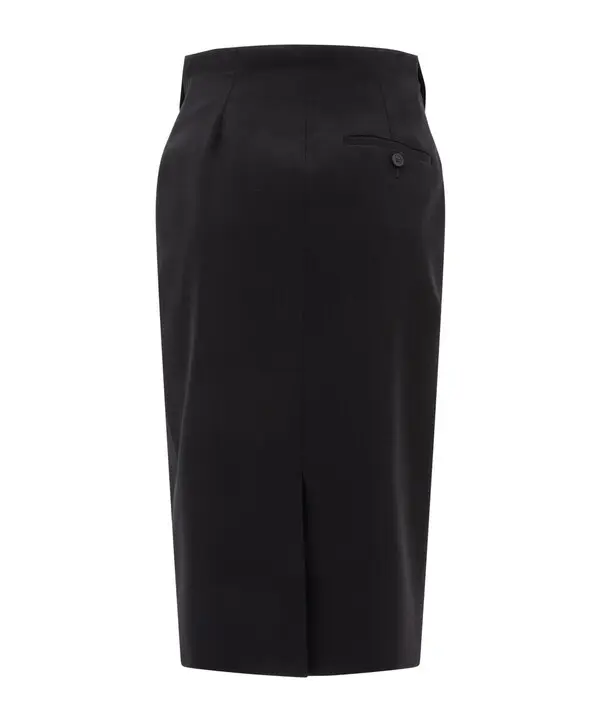 Alexander McQueen Zip Detail Midi Skirt