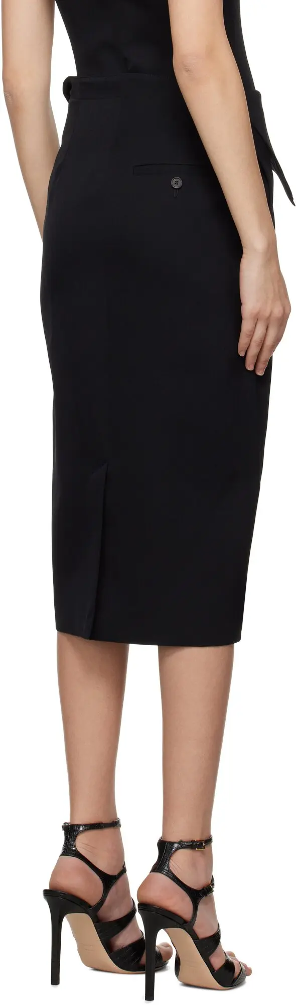 Alexander McQueen Zip Detail Midi Skirt