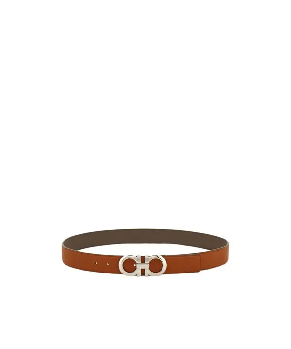 FERRAGAMO Gancini Buckle Belt - Brown