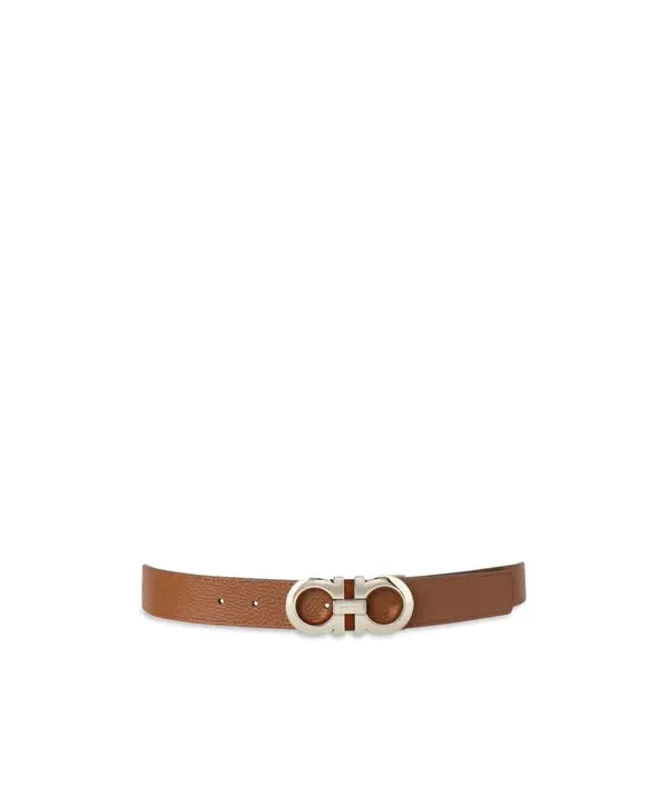 FERRAGAMO Gancini Buckle Belt - Brown