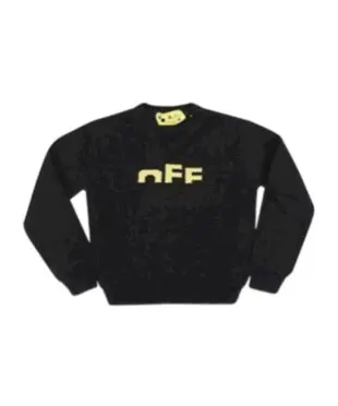 Off-White Logo Detail Crew Neck Sweater