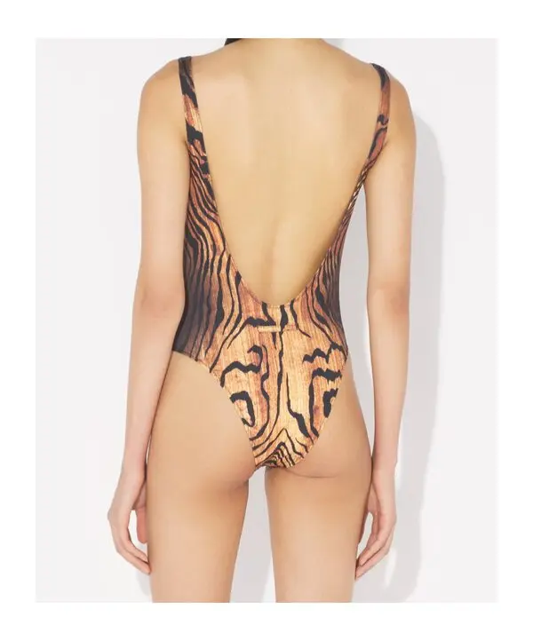 JEAN PAUL GAULTIER High Cut One-piece Swimsuit - Brown