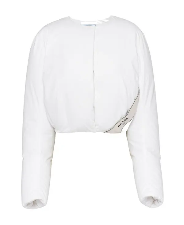 Prada Cropped Cotton Down Jacket - No