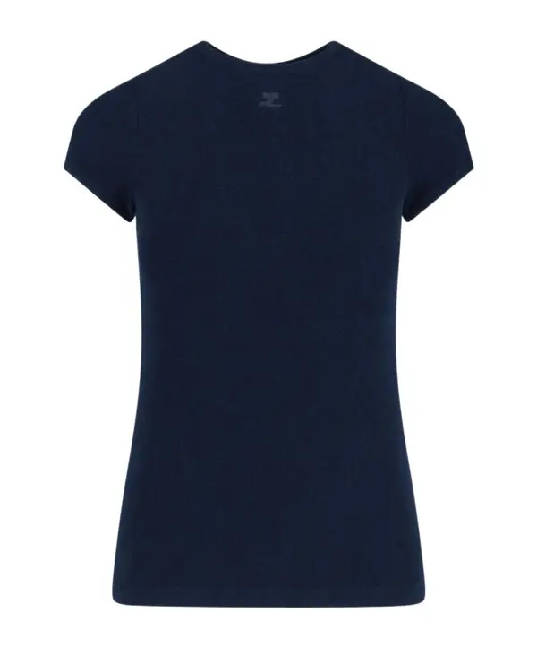 COURREGES Courrèges Short-sleeved Crewneck T-shirt - Blue