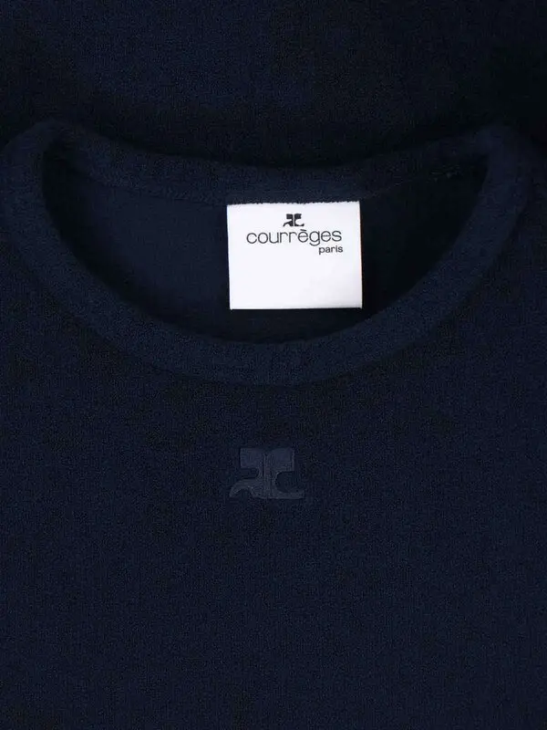 COURREGES Short-sleeved Crewneck T-shirt - Blue