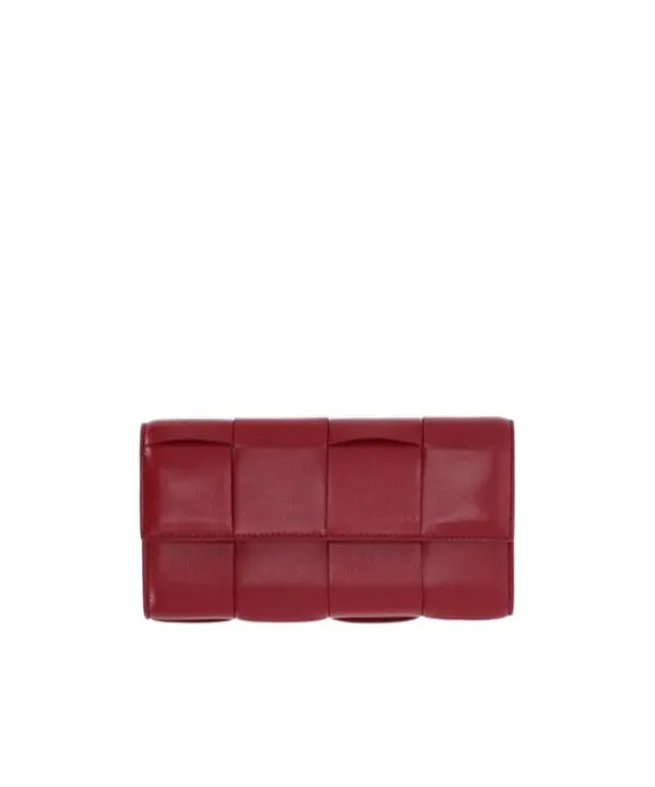 Bottega Veneta Fold-over Wallet - Red