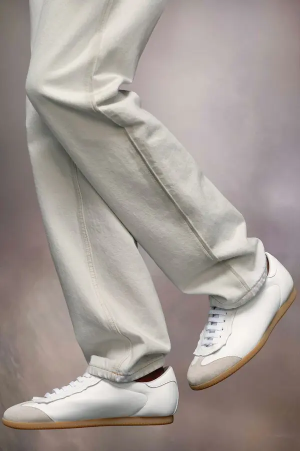 MAISON MARGIELA Panelled Lace-up Sneakers - White
