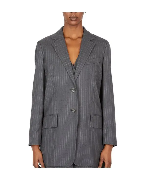 Max Mara Striped Single-breasted Blazer