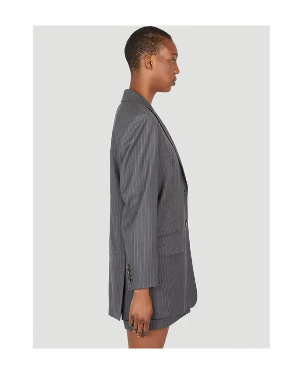 Max Mara Striped Single-breasted Blazer