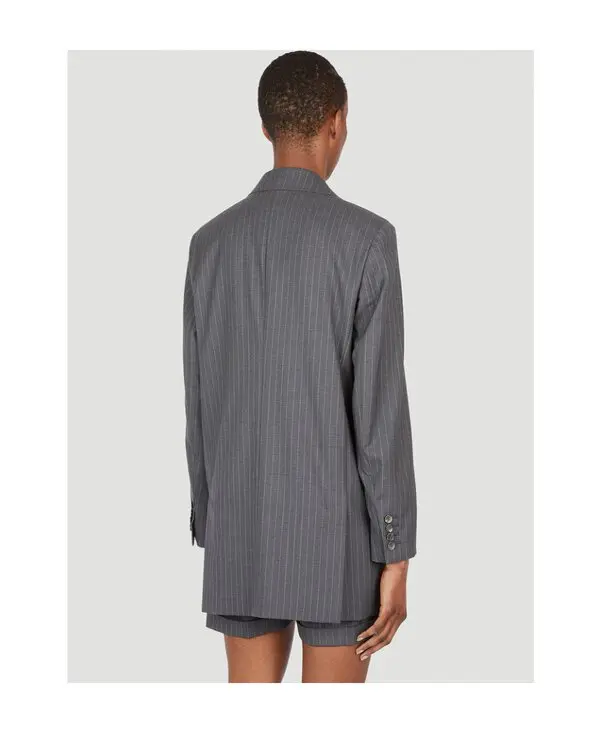Max Mara Striped Single-breasted Blazer