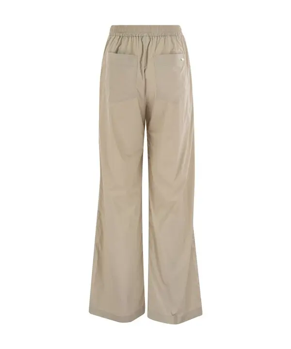 Herno Pleated Wide Leg Trousers - Nude