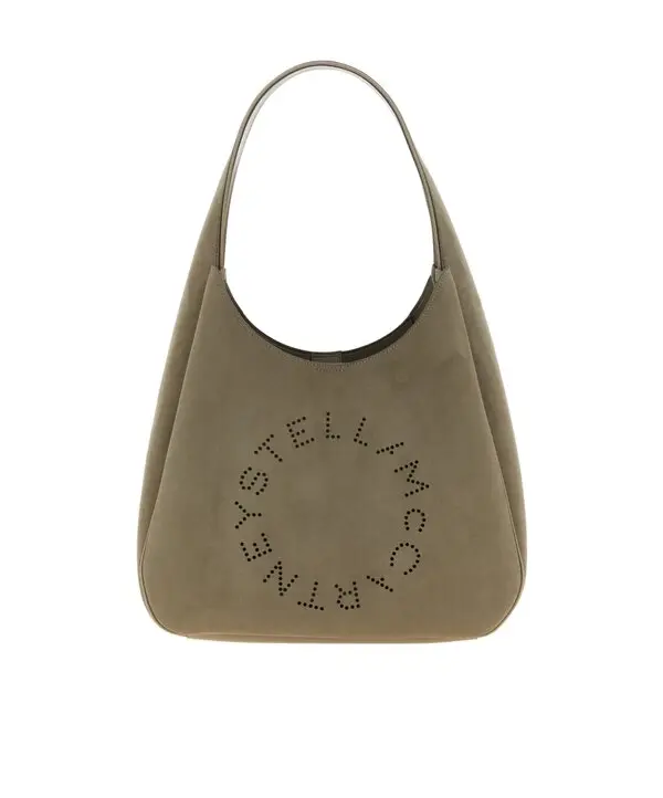 Stella McCartney Logo Perforated Shoulder Bag