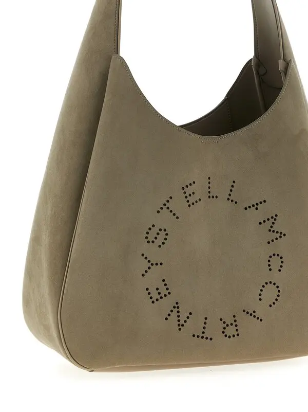 Stella McCartney Logo Perforated Shoulder Bag