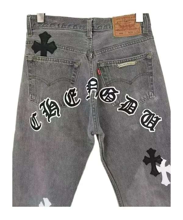 Chrome Hearts Embellished Denim Pants