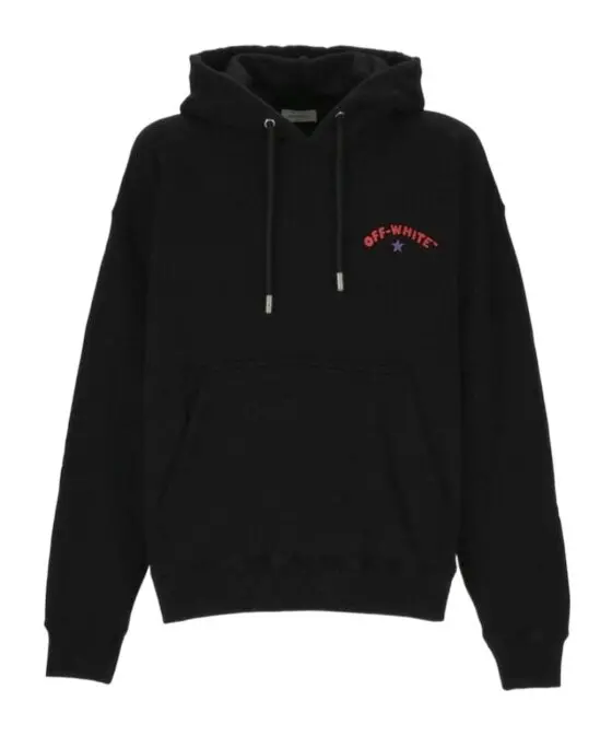 Off-White Logo Printed Drawstring Hoodie