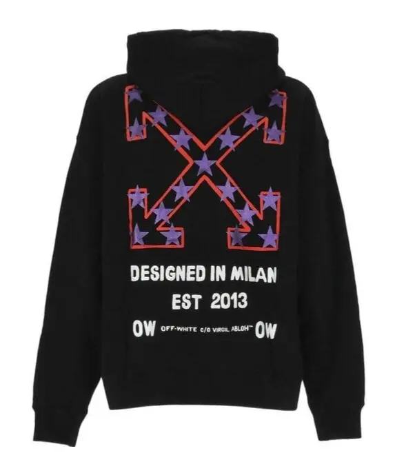 Off-White Logo Printed Drawstring Hoodie