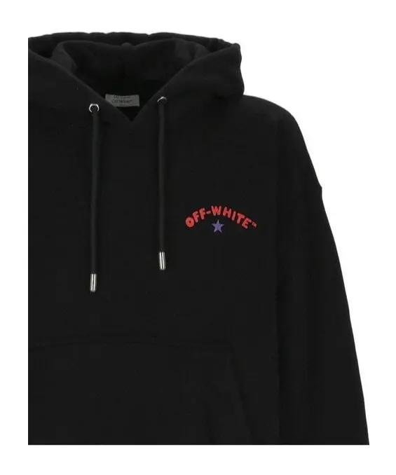 Off-White Logo Printed Drawstring Hoodie