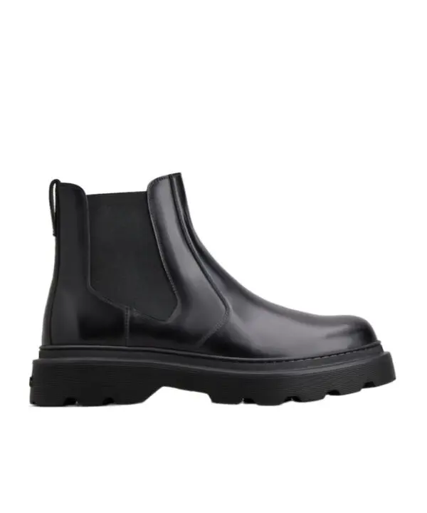 TOD'S Elasticated Side Ankle Boots - Black