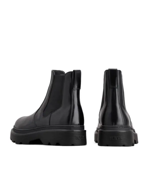 TOD'S Elasticated Side Ankle Boots - Black
