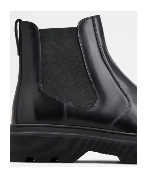 TOD'S Elasticated Side Ankle Boots - Black