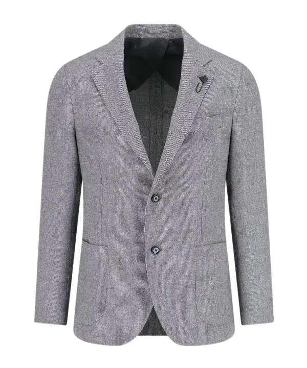 LARDINI Single-breasted Blazer - Gray