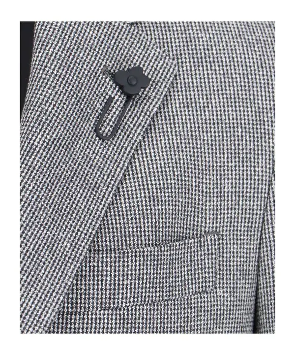 LARDINI Single-breasted Blazer - Gray
