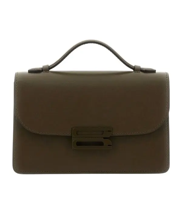 Victoria Beckham Logo Plaque Mini Shoulder Bag - Black
